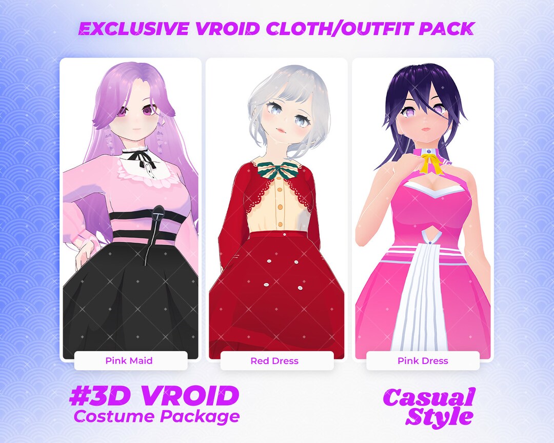Sophisticated Casual Digital Outfit Pack for Vroid - Vroid Clothing ...