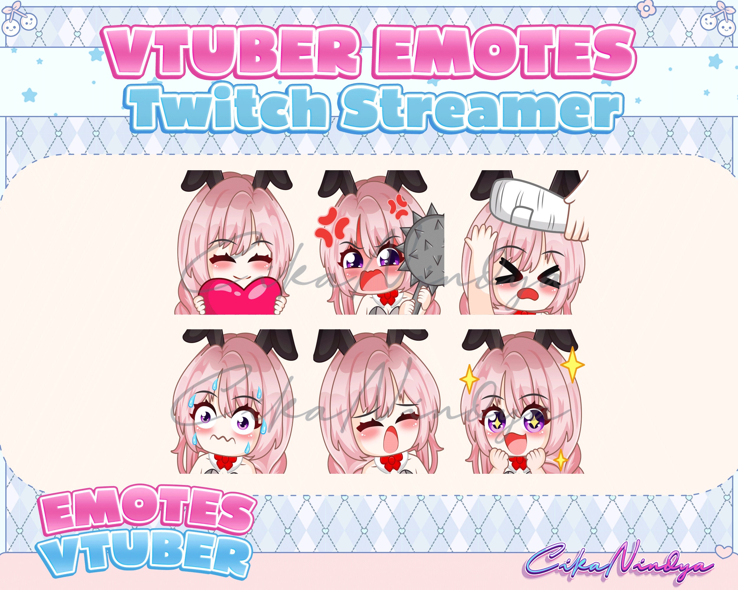 Vtuber Emote Twitch Emote Game Emote Emote Emote - Etsy