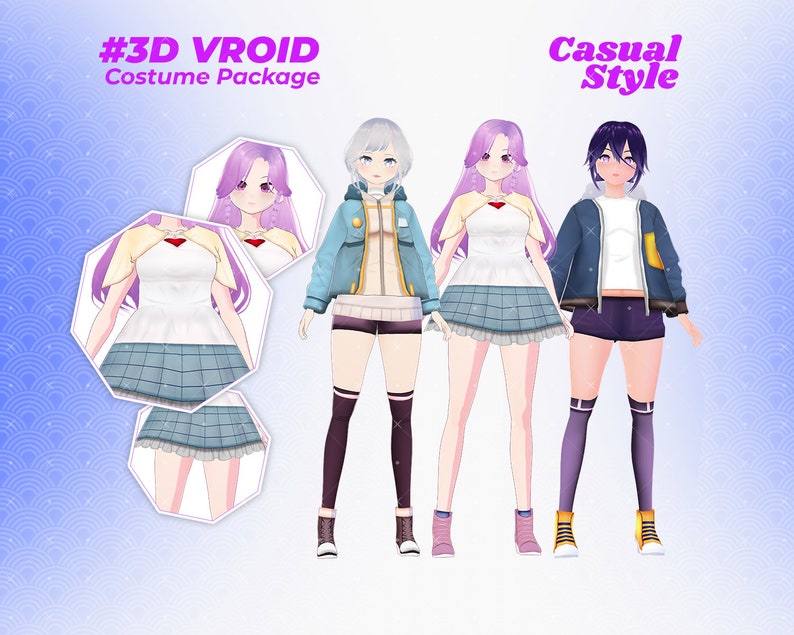 Vroid Clothing Pack, 3d, Clothes, Vroid, Sexy Clothes Chic Comfort Collection Trendsetting 3D ...