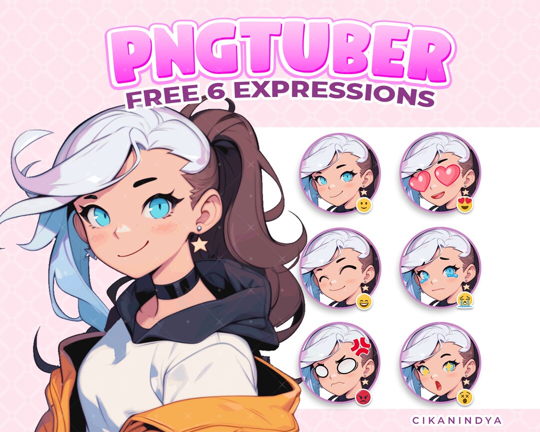 Trendy Pngtuber Avatar: 12 Poses, Ready-to-use .veadomini File - Etsy