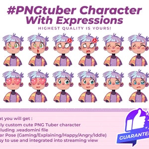 Pngtuber | Sleek PNG Tuber Cartoon for Streams Futuristic & Innovative ...