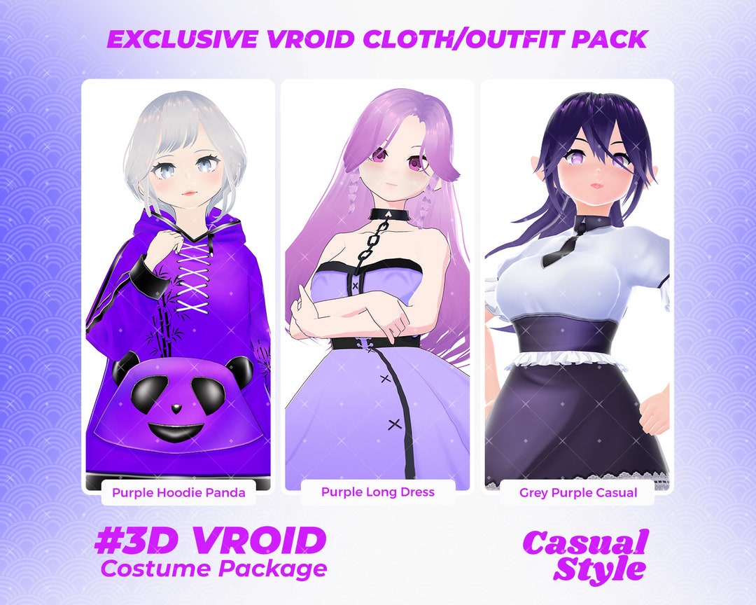 Vroid Clothing Pack, Vroid Style, Streamer Outfit, Vroid Fashion ...