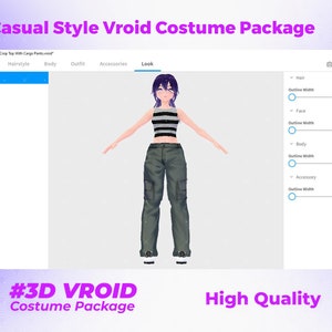Playful Vroid Casual Outfits for Social Streamer Chic - Vroid Clothing ...
