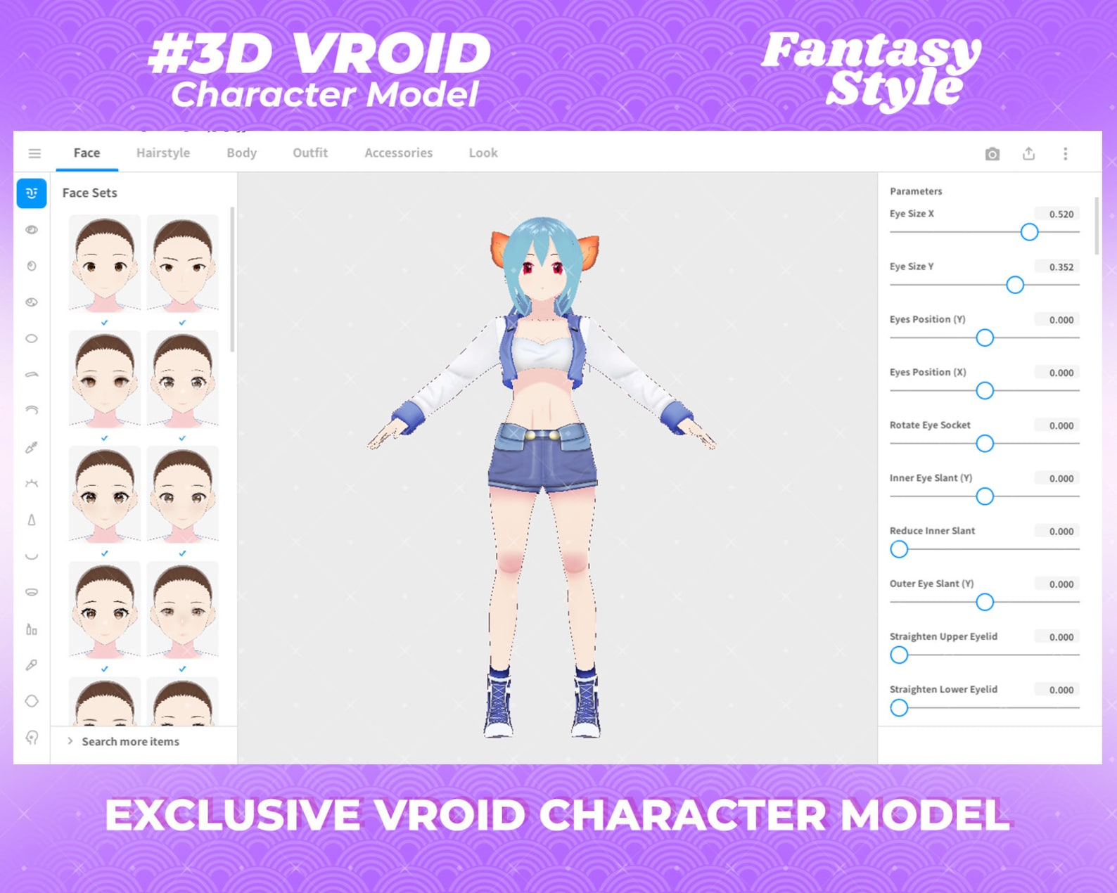 3D Vroid Character, 3d Model Commission, Vtuber Model, Vroid Streamer's 3D Persona Vroid Model ...