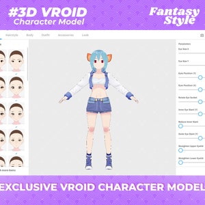 3D Vroid Character, 3d Model Commission, Vtuber Model, Vroid - Streamer ...