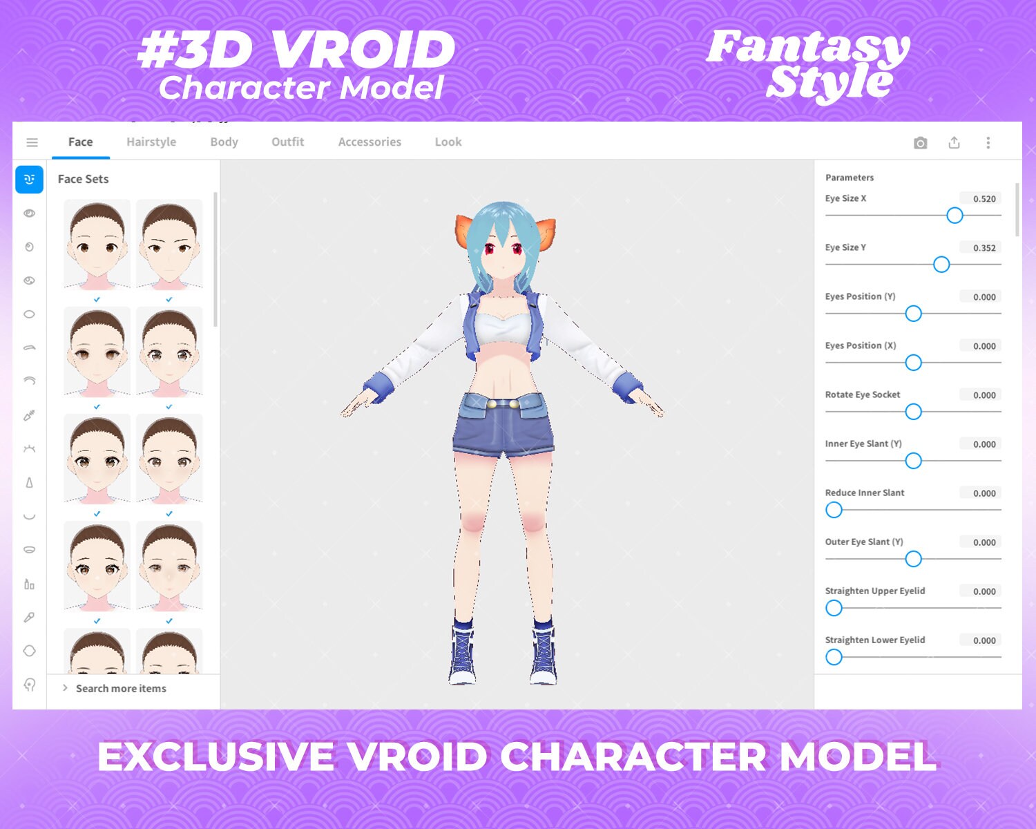 3D Vroid Character, 3d Model Commission, Vtuber Model, Vroid Streamer's 3D Persona Vroid Model ...