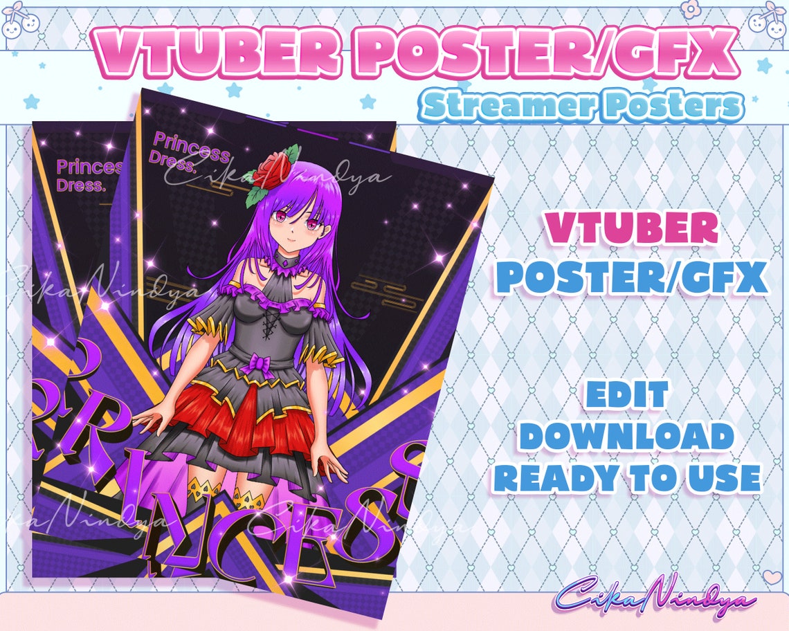 Vtuber Poster Vintage Poster Poster Poster Frames Poster - Etsy