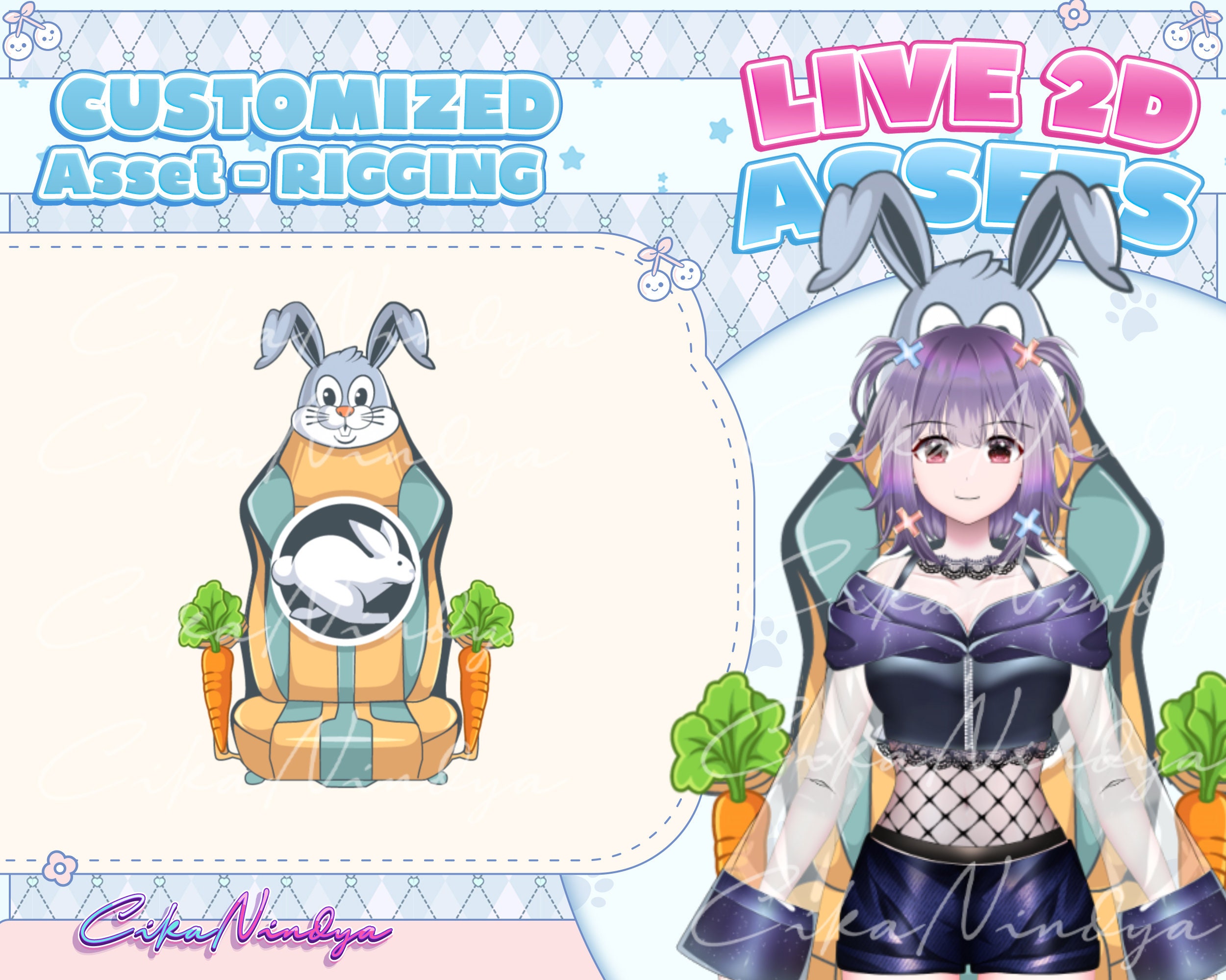 Vtuber Assets Live2d Asset Design Asset Twitch Assets - Etsy