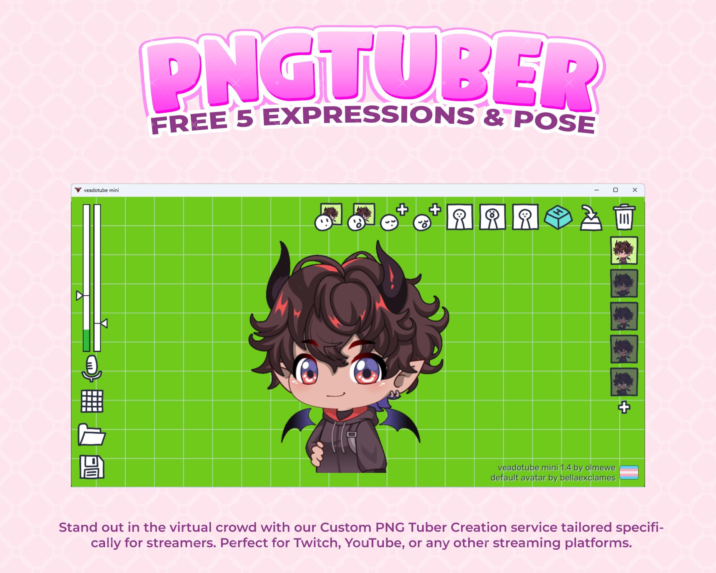 Premade Custom Pngtuber – Stylish Devil Boy With Smooth Animations - Etsy