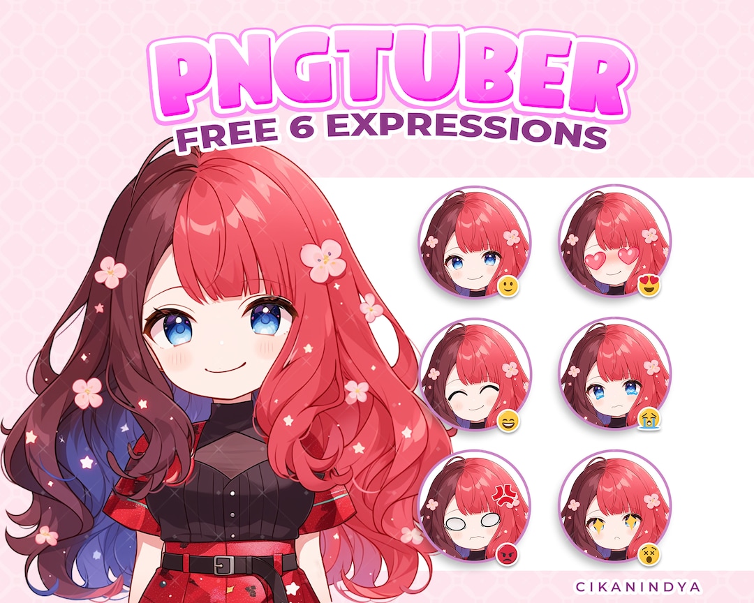 Adorable PNG Tuber Girl Avatar: 12 Poses, Streaming Graphics - Etsy UK