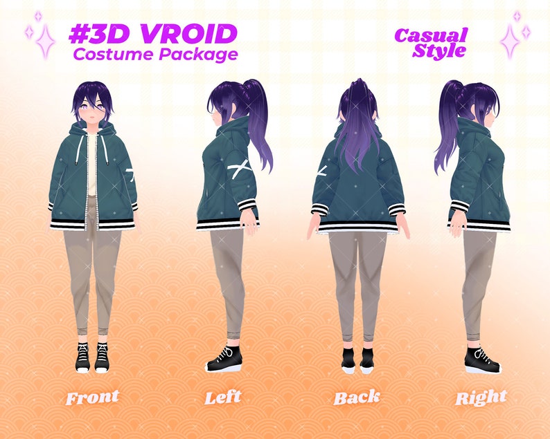 Vroid Clothing Pack Streamer Style Casual Elegance Urban Elegance
