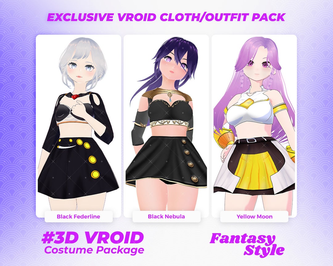 Vroid Clothing Pack, Clothes, Kawaii Clothes, Fantasy Wardrobe, Fantasy ...