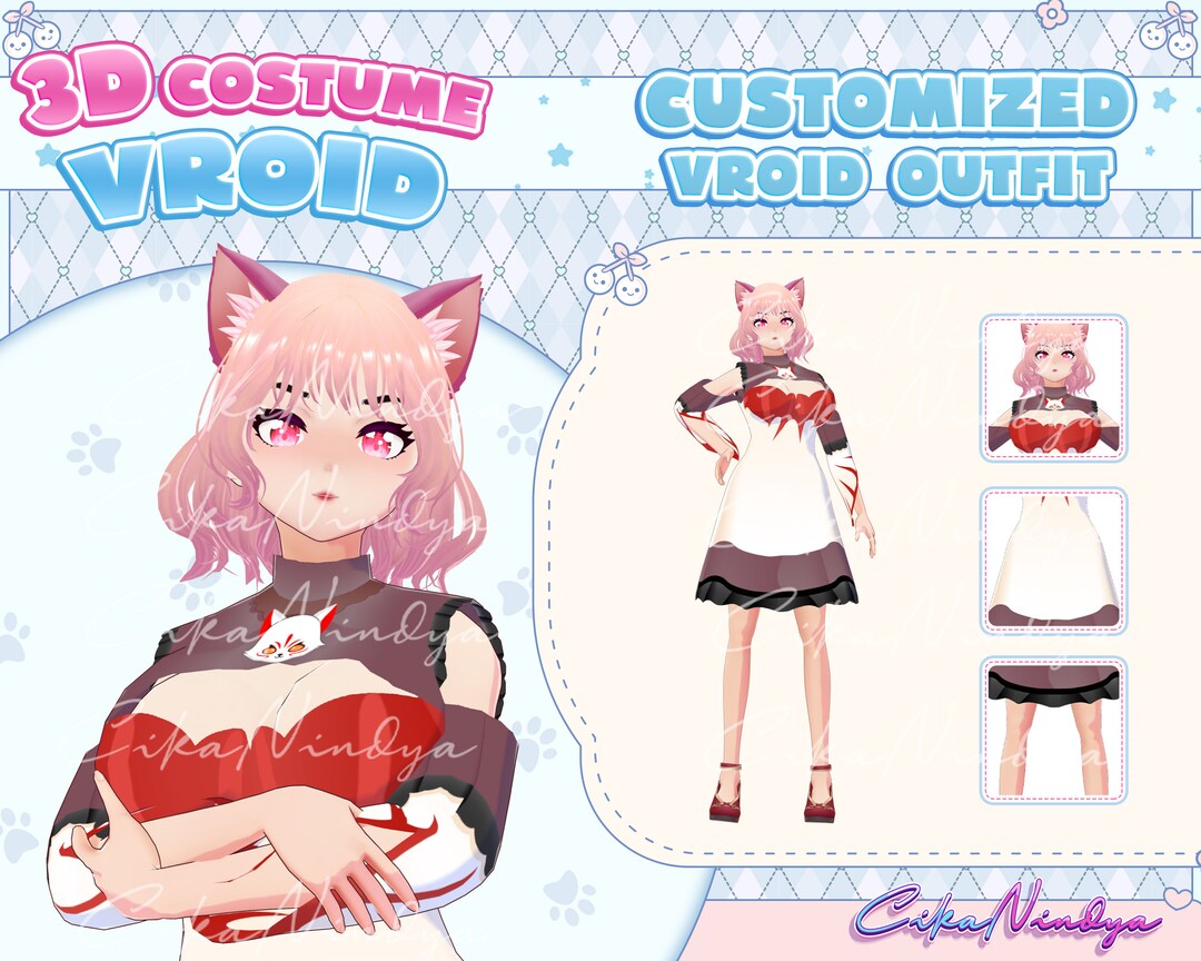 3D Vroid Costume Vroid Clothes Kawaii Clothes 3d Doll - Etsy