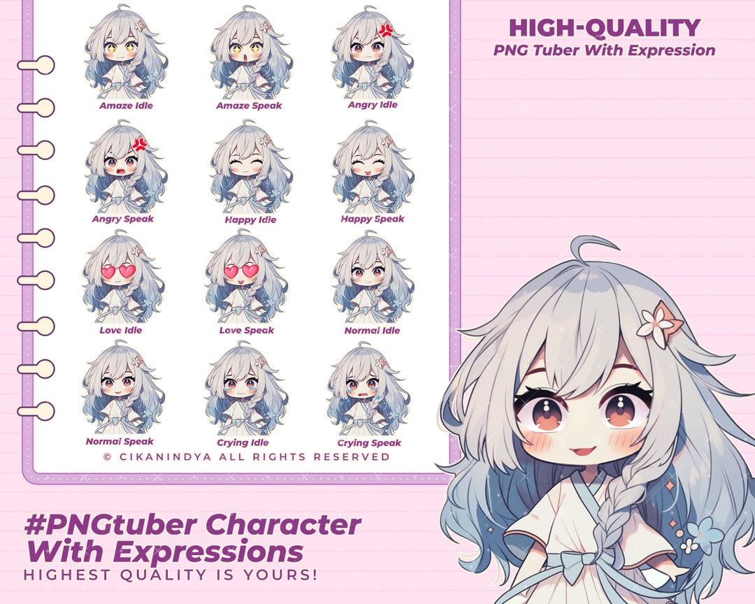 Pngtuber | Engaging PNG Tuber Chibi Assets for Creative Content | Get ...