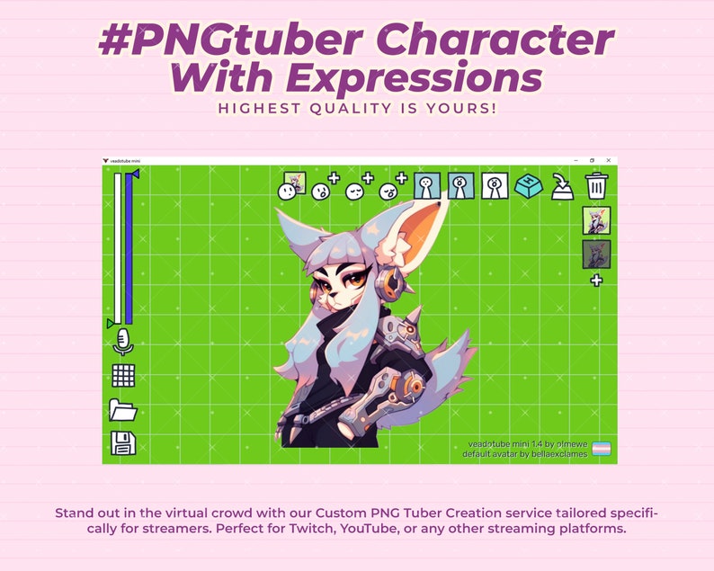 PNG Tuber, Character Design, Streamer Virtual, Twitch Personality ...