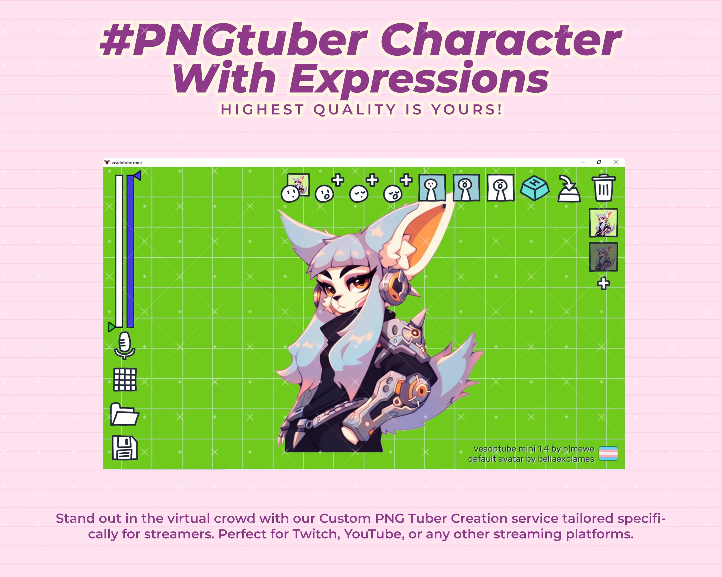 PNG Tuber, Character Design, Streamer Virtual, Twitch Personality ...