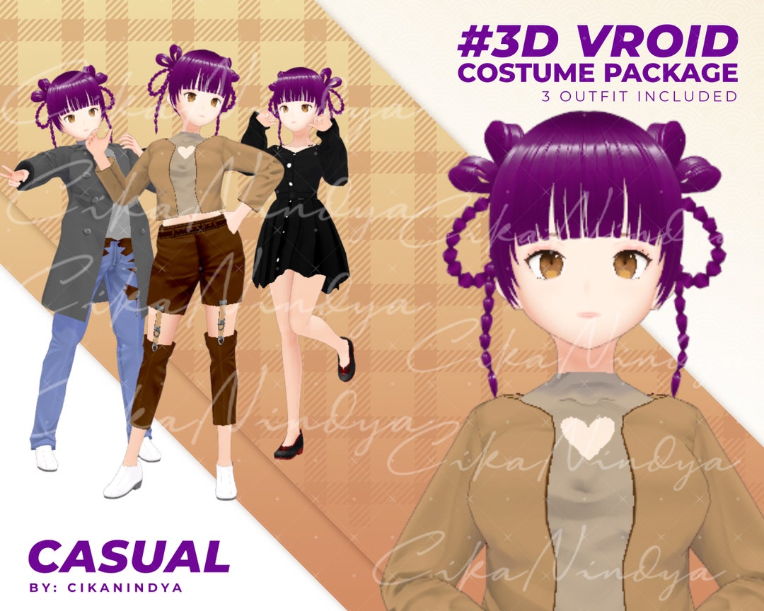 Vroid Clothing Pack Doll Clothes Vroid Clothes Costume - Etsy