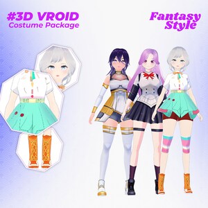 Fairy Tale Outfits for Vtuber Adventures - Vroid Clothing Pack, Kawaii ...