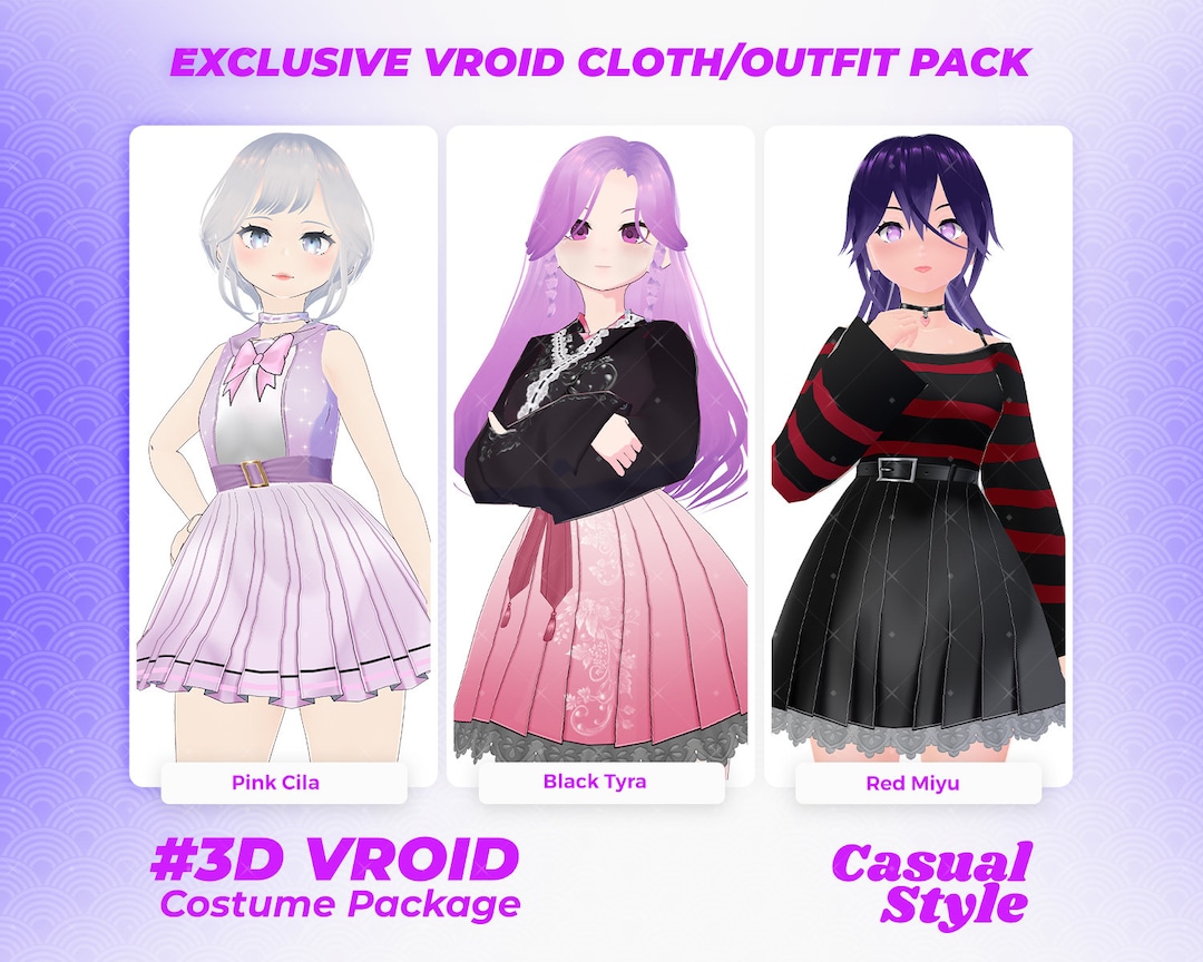 Dynamic Vroid Fashion Modern Casual Clothes for Streamers - Vroid ...
