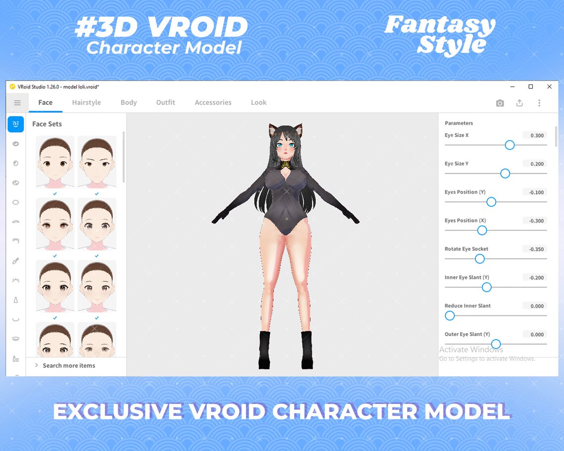 3D Vroid Character, 3d Model, Vtuber Model Free, 3D, Vtuber Model ...