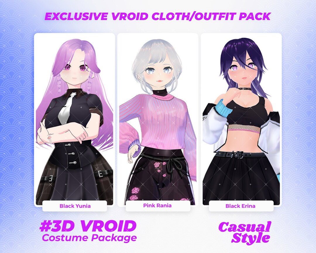 Vroid Clothing Pack, Vroid Outfit, Clothes, Vroid Clothes - Urban ...