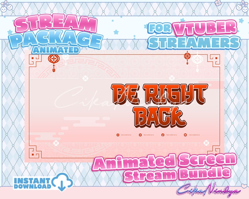 Vtuber Overlay Vtuber Twitch Overlays Stream Overlay - Etsy