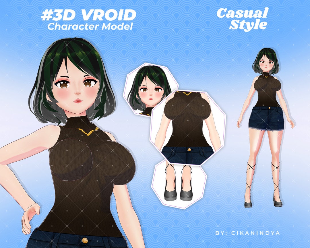 Ninio Kashimaru Aura Anime Girl 3D Vroid With Spirited Charm for ...