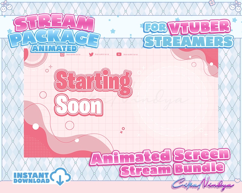 Vtuber Overlay Twitch Overlays Overlay Overlay Twitch - Etsy