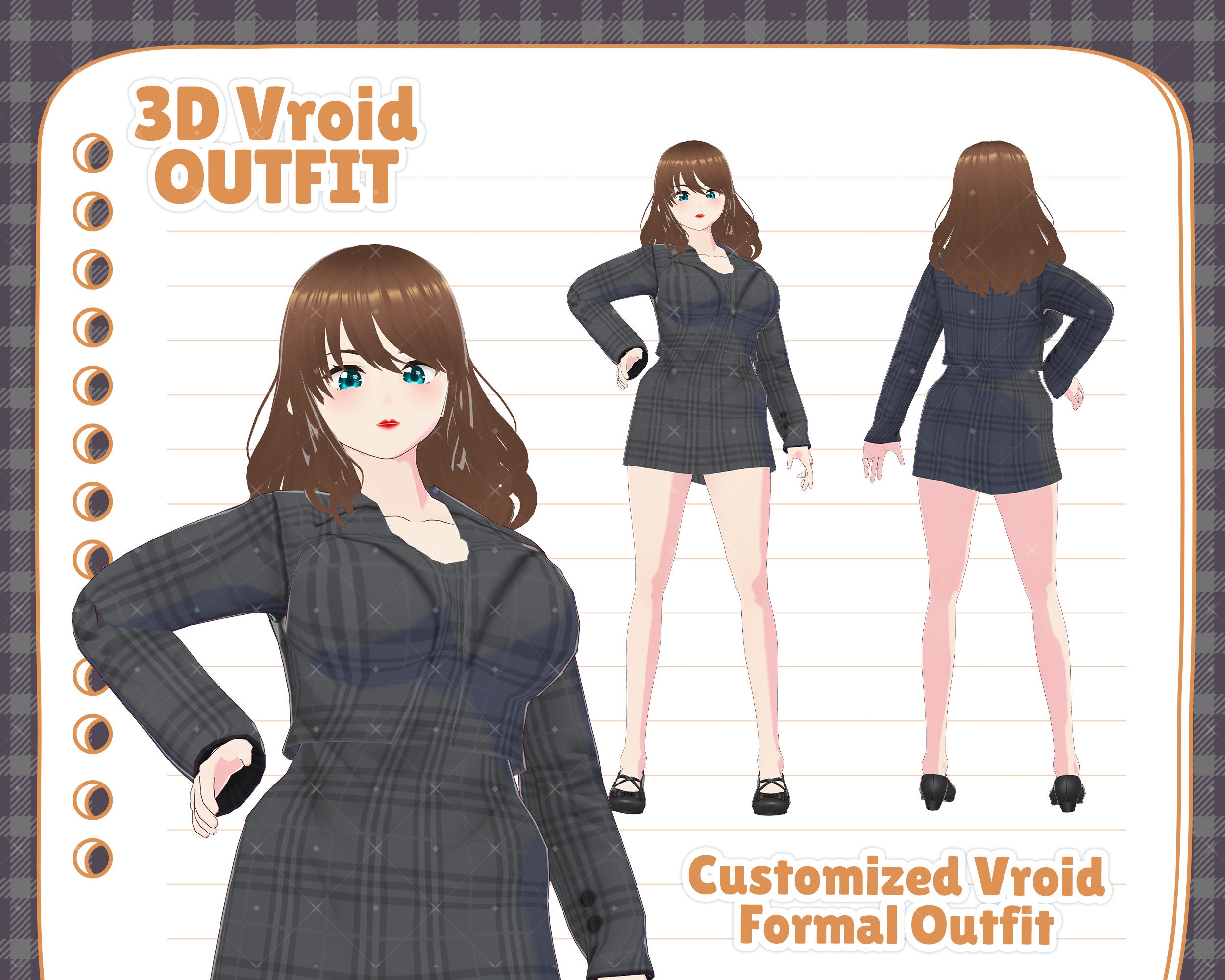 Upgrade Your Vroid Avatar With 3-in-1 Formal Clothing Bundle - Etsy