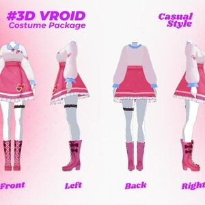 Vroid Casual Fashion Set | Cute & Cozy 3D Clothes for Avatars | Vroid ...
