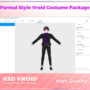 Vroid Formal Ensemble 3 Stunning Outfits Male in 1 Package - Vroid ...