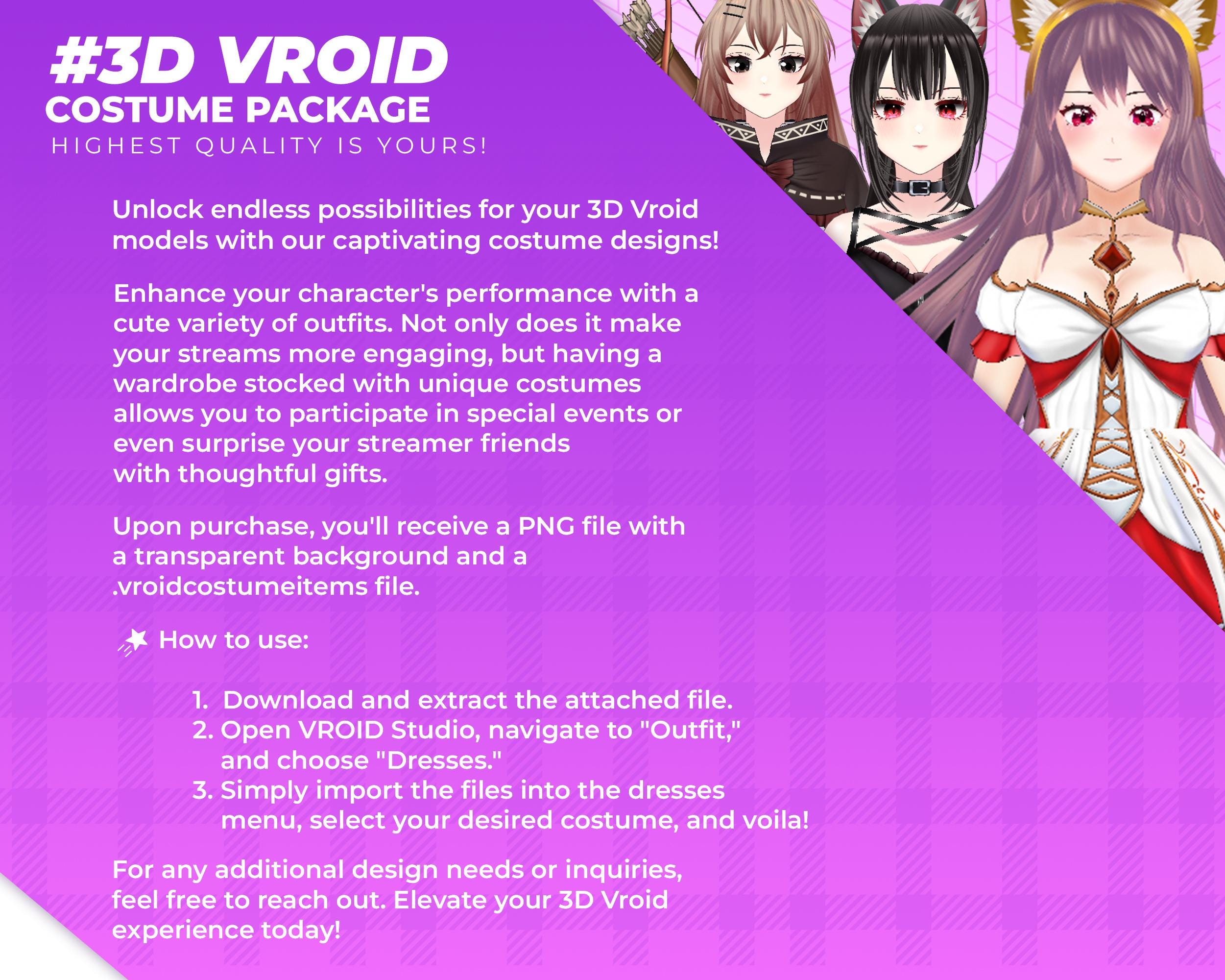 Fantasy Vroid Outfit Pack: Magical 3D Vtuber Clothes - Etsy