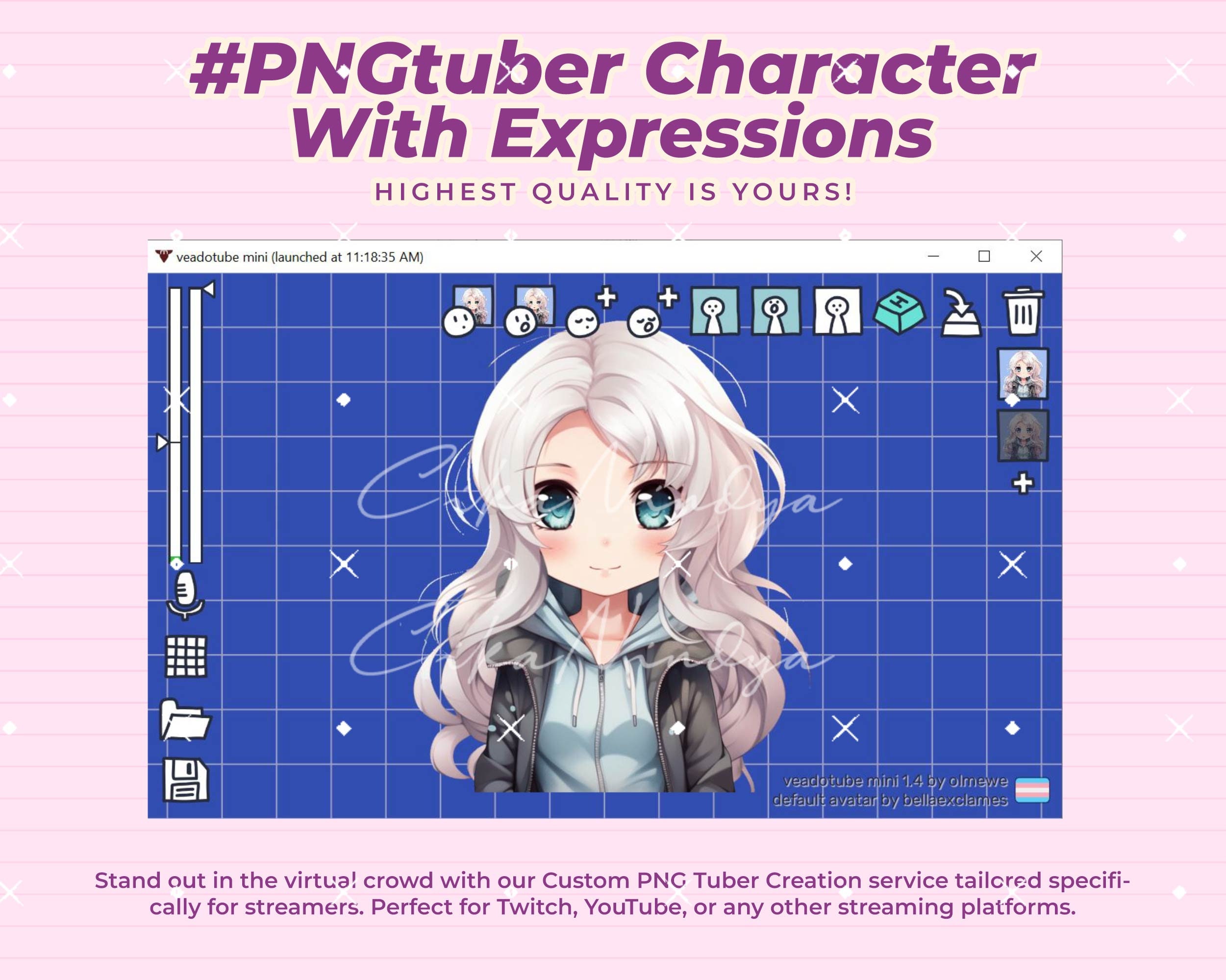 Kawaii Chibi Girl PNG for Streamer Perfect Virtual Companion - Etsy