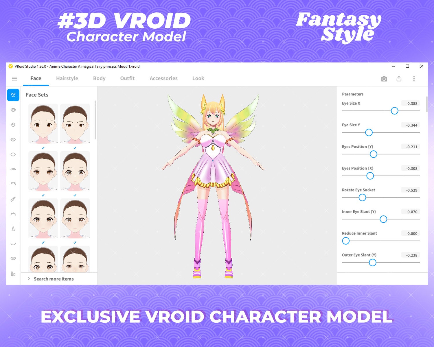 3D Vroid Character, Vtuber Model Futuristic Vroid Avatar Advanced 3D ...
