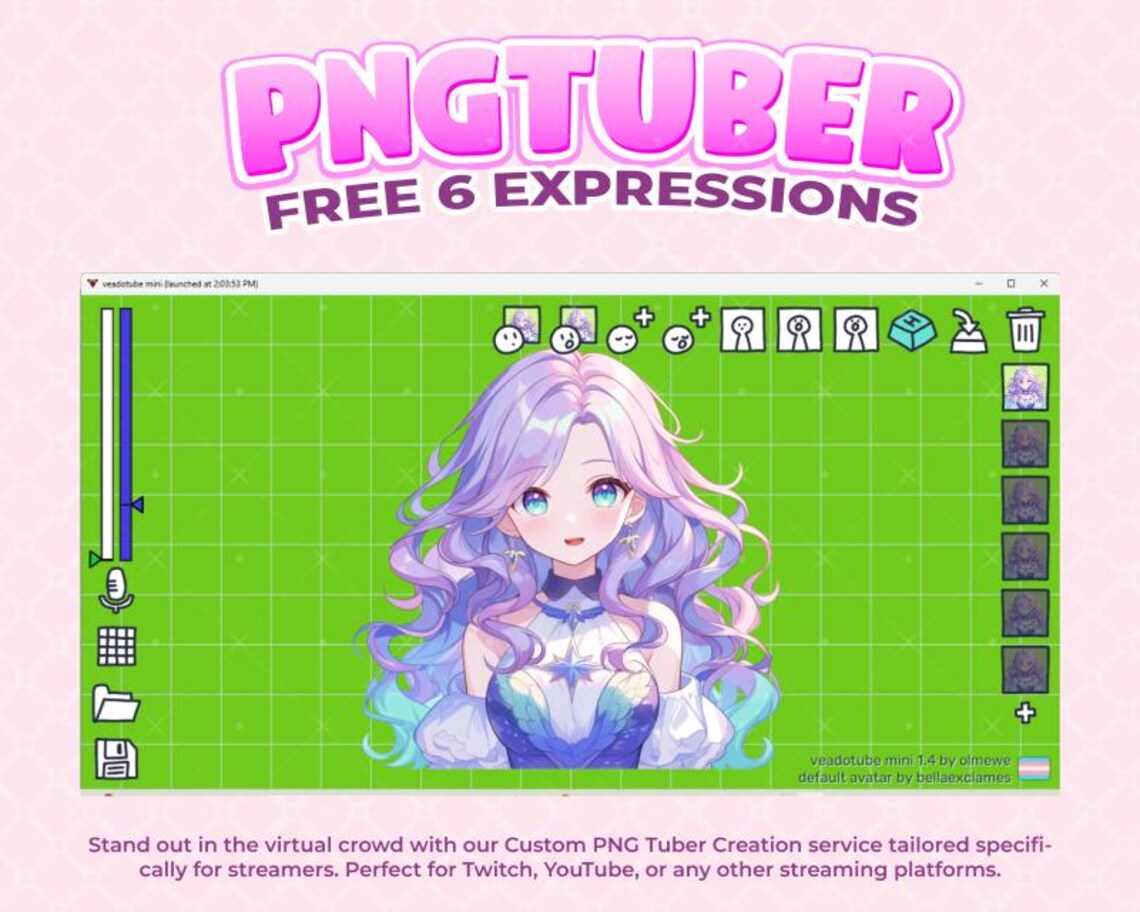 Starry Princess PNG Tuber: 6 Poses for Twitch - Etsy