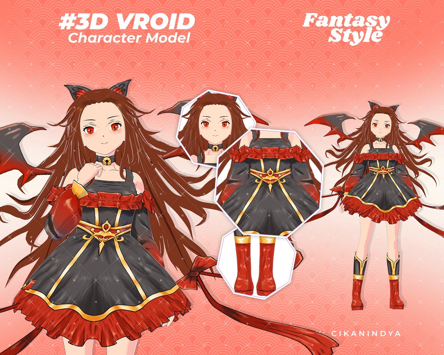 3D Vroid Character Vroid 3D 3d Model Commission 3d Model - Etsy