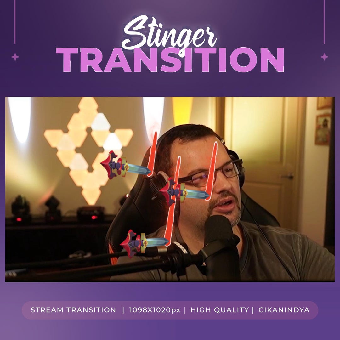 Animated Stinger Transition Warriors Cut Epic Sword Slash for Streamers ...