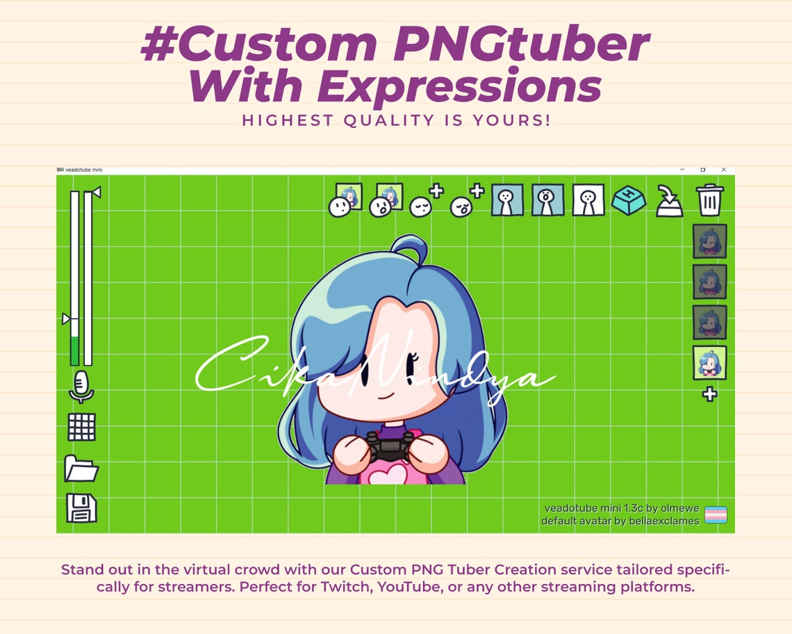 Custom PNG Tuber or GIF Tuber Creation for Vtuber Streamers - Etsy