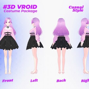 Fashionable Vroid Mini Dress for Streaming Divas - Vroid Clothing Pack ...