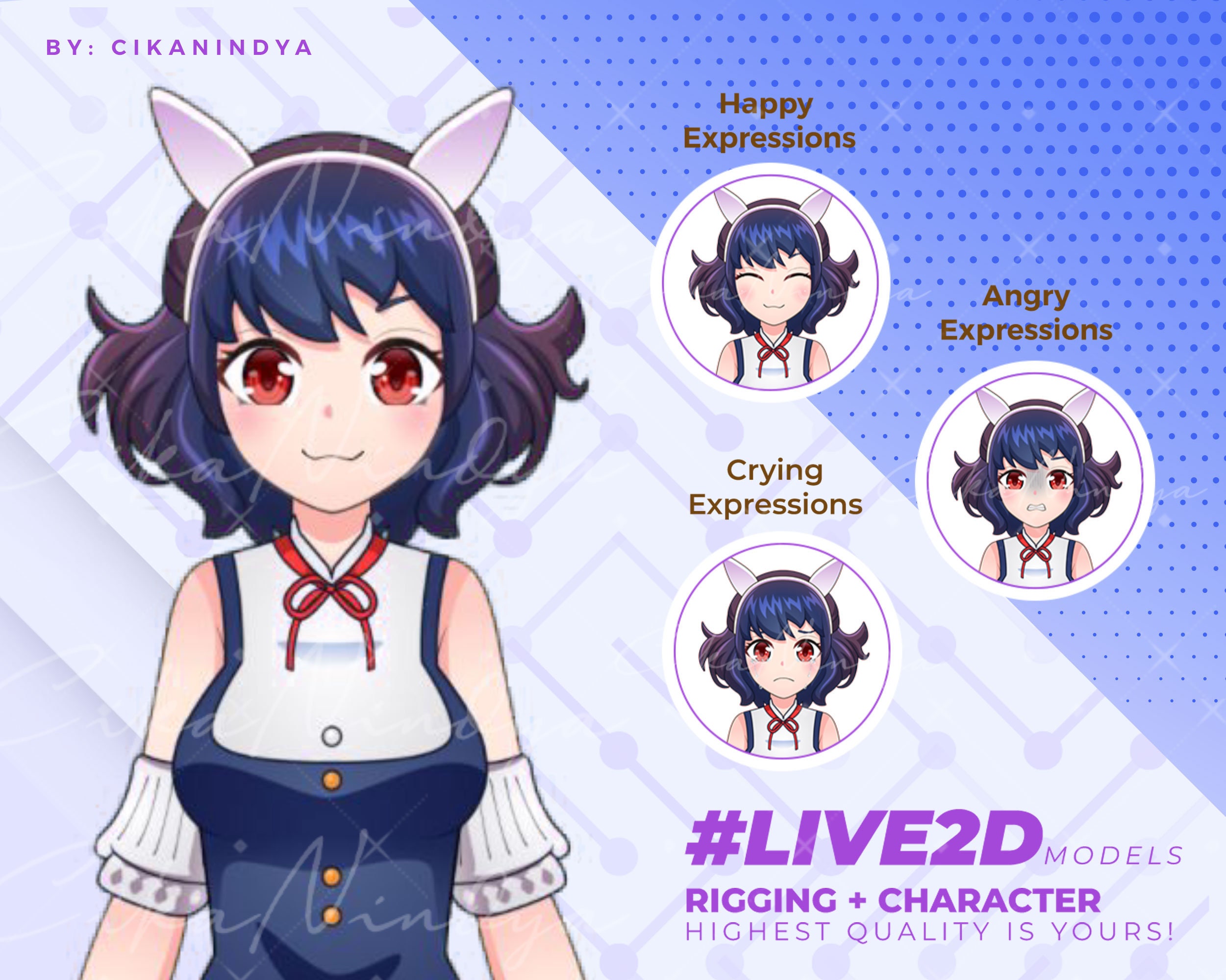 Vtuber Model Vtuber Vtuber Avatar Vtuber Art Twitch Vtuber - Etsy Australia