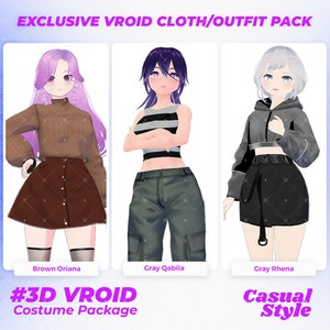 Vroid Outfit Pack: Weekend Wanderer 3D Attire (.vroidcustomitem) - Etsy