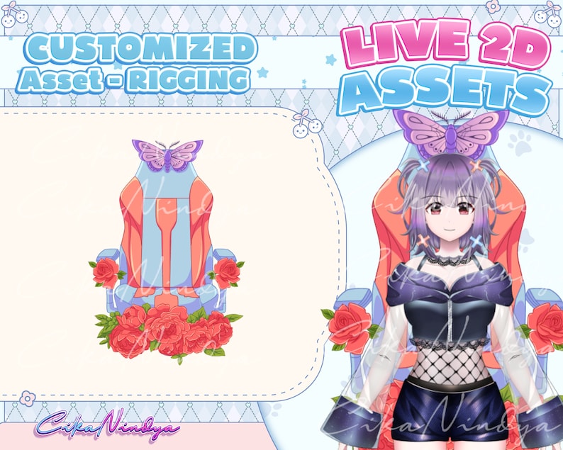 Vtuber Assets Live2d Asset Design Asset Twitch Assets - Etsy