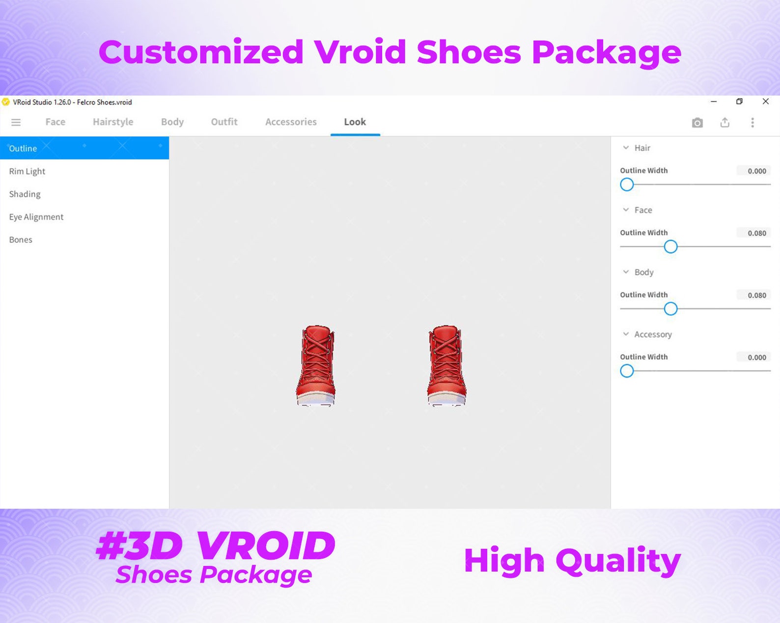 3D Vroid Shoes Pack: Streamer Avatar Footwear (.vroidcustomitem) - Etsy
