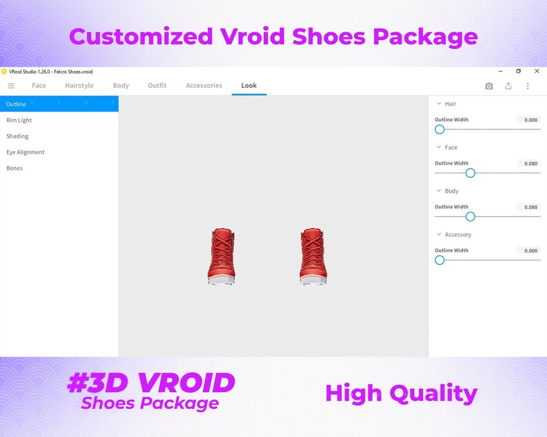 3D Vroid Shoes Pack: Streamer Avatar Footwear (.vroidcustomitem) - Etsy
