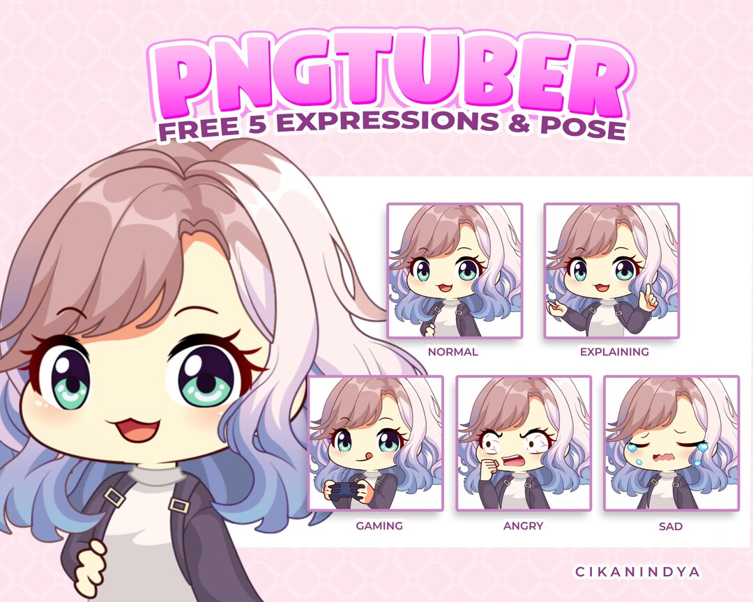 Premade Custom Pngtuber – Professional Anime-style Female Model - Etsy