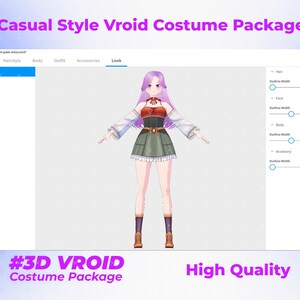 Vroid Clothing Pack, Vtuber Character, Vtuber Collection, Avatar ...