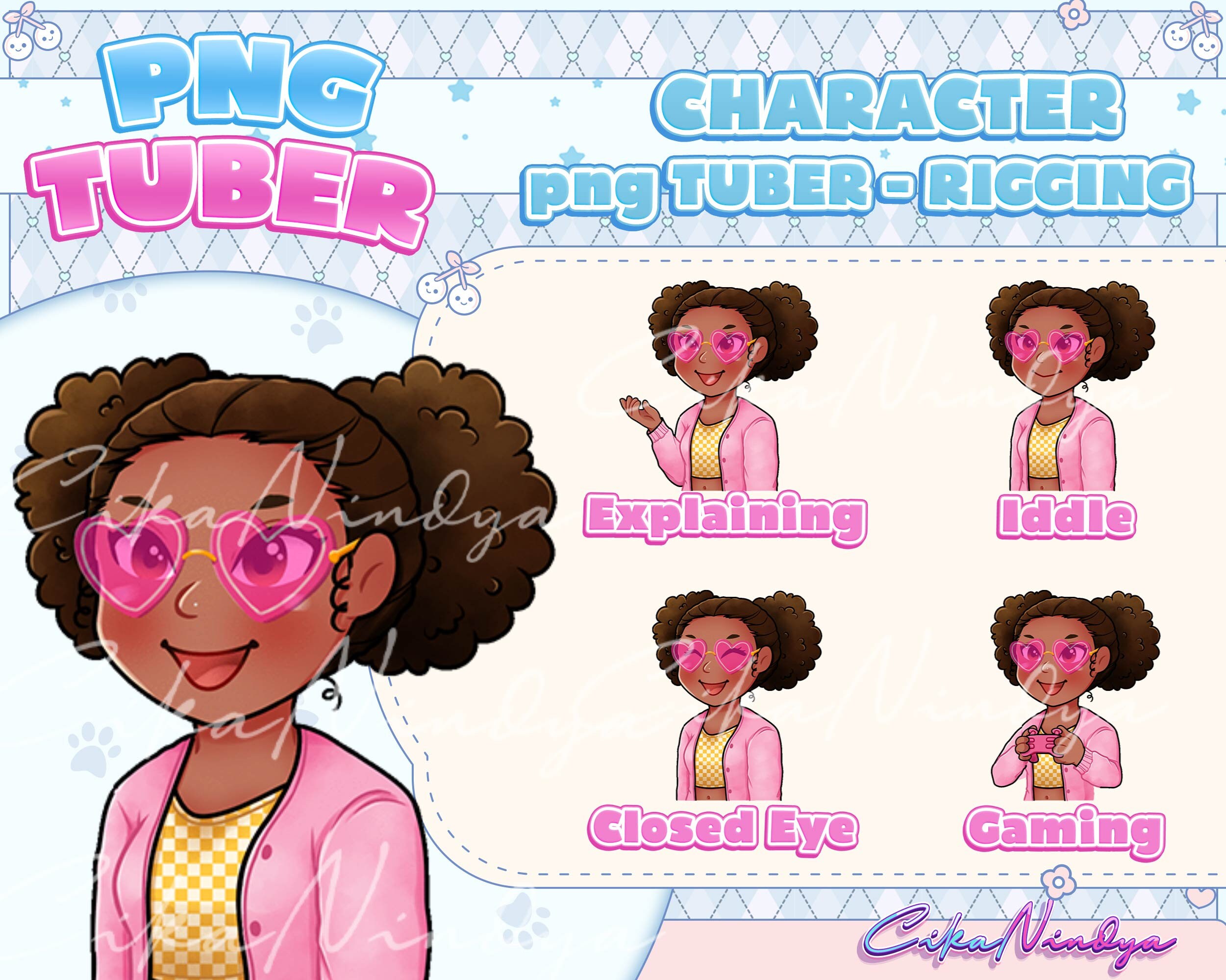 Pngtuber Pngtuber Twitch Pngtuber Model Pngtuber Premade - Etsy