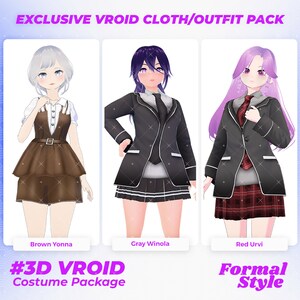 Gala Glamour Vroid Outfit: Formal Attire Set (3-in-1 .vroidcustomitem ...