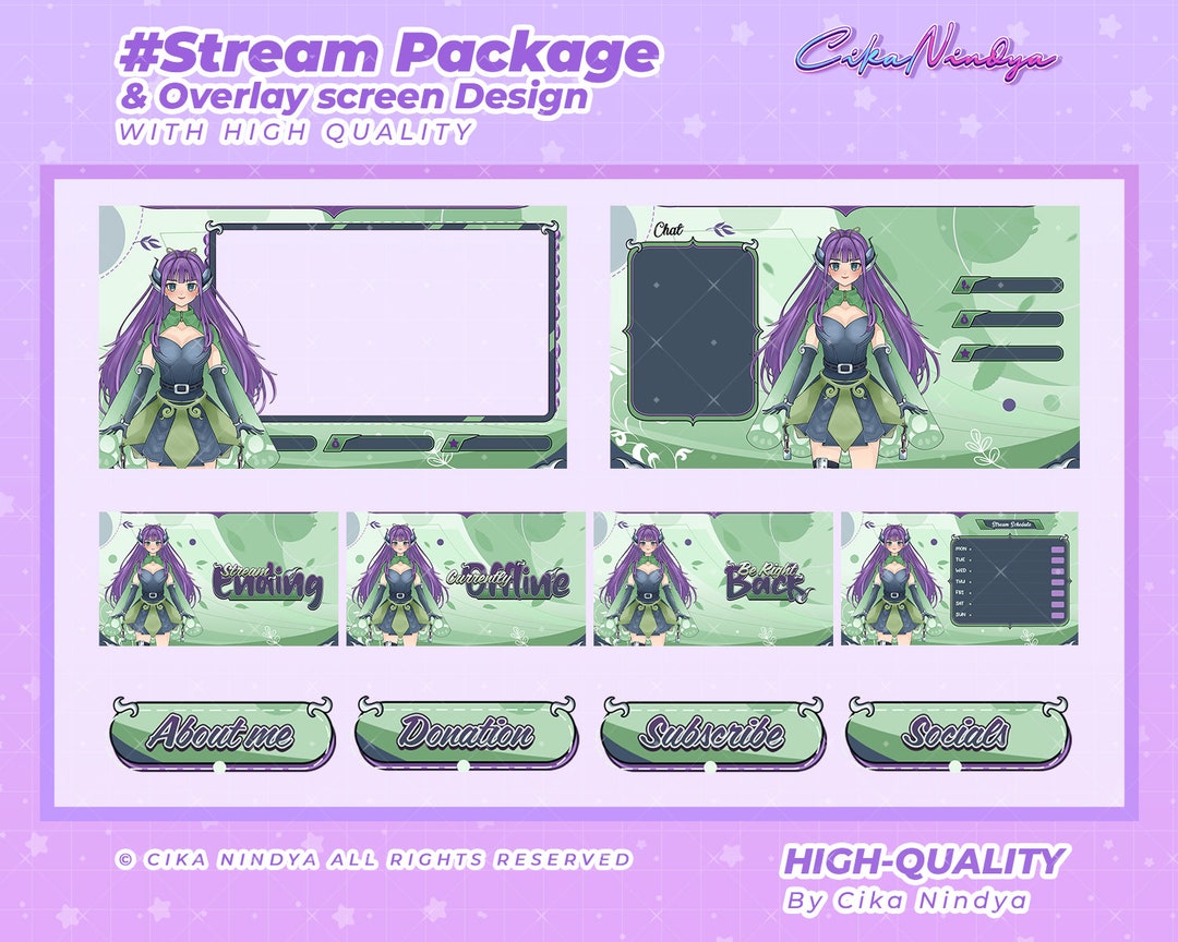 Vtuber Overlay, Twitch Overlays, Youtube Graphics - Gamer's Paradise ...