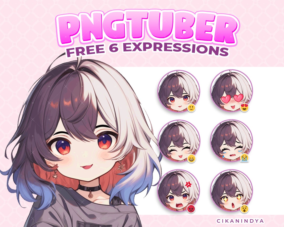 Pngtuber | Beauty Girl PNG Tuber in Gray Clothes for Streaming Greets ...